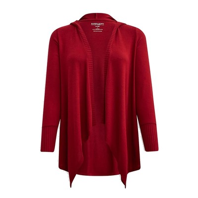 大码宽松连帽短毛绒针织开衫