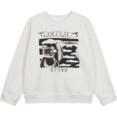 江南布衣童装宽松套头卫衣