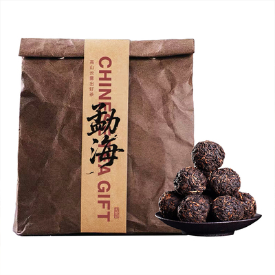 十年陈勐海宫廷熟茶龙珠0添加