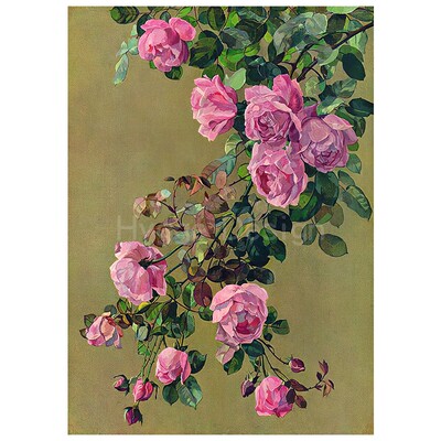 法式奶油风客厅装饰画沙发卧室玄关壁画中古风清新玫瑰电表箱挂画