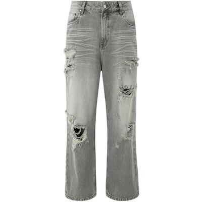 CHINISM赤尘重工破洞牛仔裤男