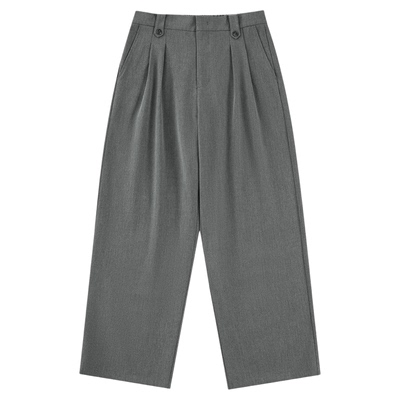 男款宽松直筒慵懒感基础款西裤