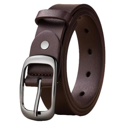 袋鼠皮带女款真皮针扣腰带2026新款西装牛皮裤腰带商务休闲裤带