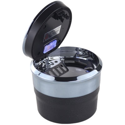 车载烟灰缸挂式出风口带盖led