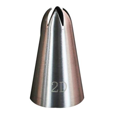 国产不锈钢裱花嘴6齿2D中号六齿杯子1M 1B蛋糕奶油曲奇玫瑰花嘴