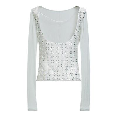 cheapartlabel露背长袖打底衫