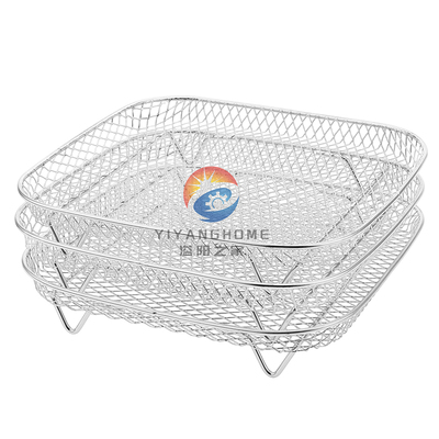 不锈钢三层空气炸锅烘焙烧烤网架