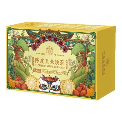 宝芝林陈皮玉米须茶玉米苦荞栀子茶清润甘甜湿寒气熬夜水肿养生茶