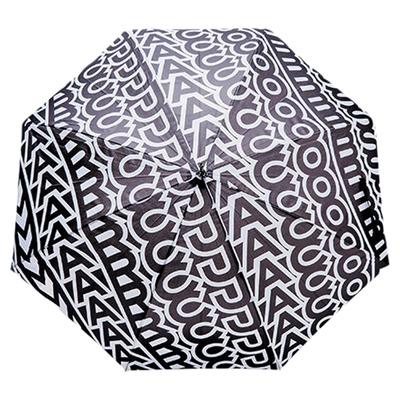 【礼物】MARC JACOBS/莫杰 UMBERLLA MJ 黑色老花长柄雨伞