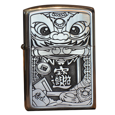 zippo打火机纯银定制深雕DIY刻字