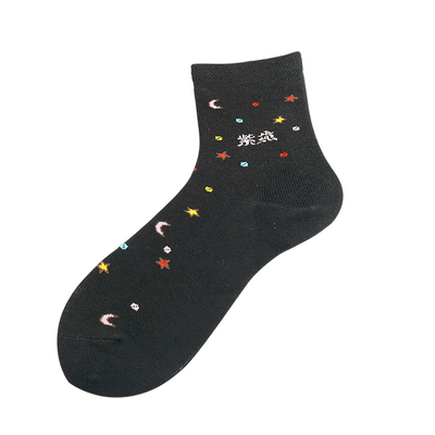 女士足跟型脚裂口袜子纯棉秋冬厚