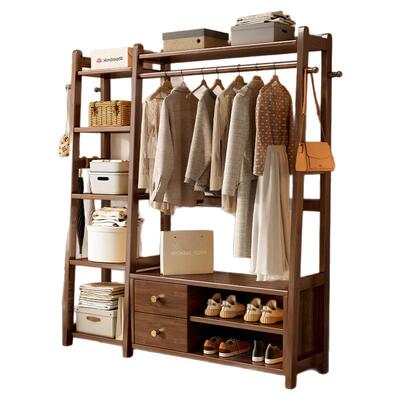 实木挂衣架落地卧室家用带