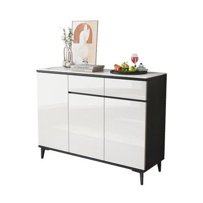 全实木岩板餐边柜客厅靠墙储物柜