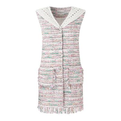 DIANAVEVINA彩色钩花流苏连衣裙