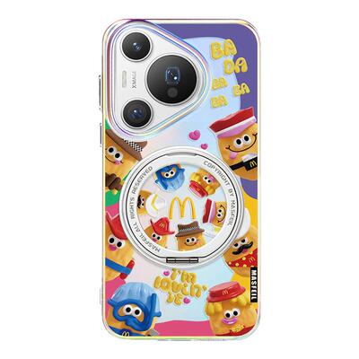 MASFEIL × 麦乐鸡家族适用华为Pura80pro手机壳磁吸pura70支点壳新款带支架套全包p70创意高级感可爱Lo5+女