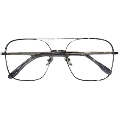 57码16697超宽特大复古金属双梁中性近视镜框凹造型 素颜显瘦百搭