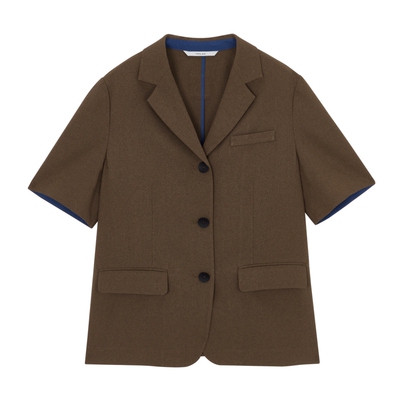 MSLAN夏季轻时尚通勤短袖西装