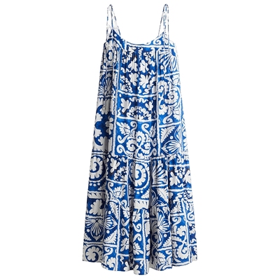 HM女装连衣裙春季吊带印花海边度假风宽松连身裙1290424