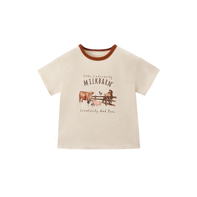 Milkbarn儿童印花短袖T恤
