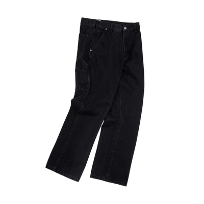 IDLT拉链宽松喇叭牛仔长裤