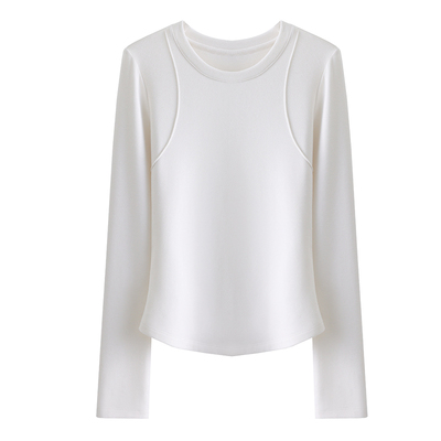 HAMYIHO鱼骨德绒显瘦内搭打底衫