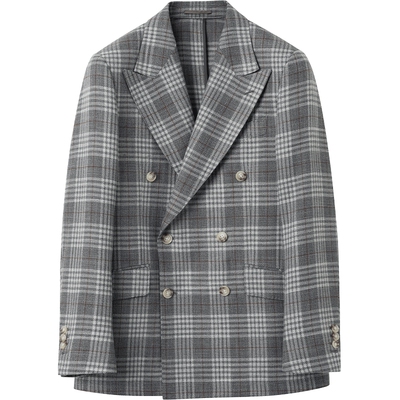 JDV商场同款灰色格纹男士西装