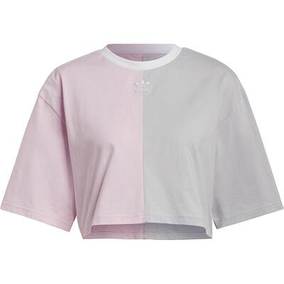 Adidas/阿迪达斯官方正品三叶草CROPPED TEE 女子运动短袖HT5978