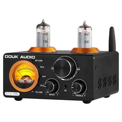 DOUK AUDIO ST-01 PRO 蓝牙5.0 电子管功放USB DAC 同轴/光纤U盘