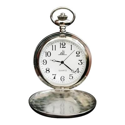 上海老乱牌全钢怀表项链表