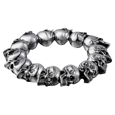 黑骨超重工骷髅头手串