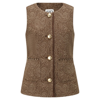 ODTD25秋季新款腰果花提花马甲