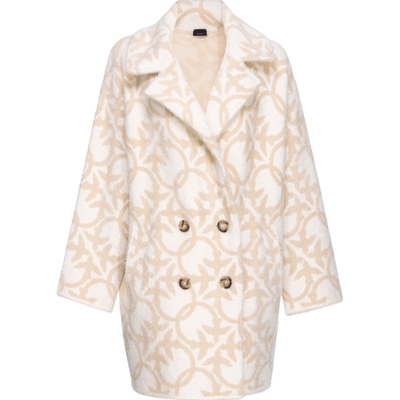 PINKO飞鸟印花双排扣外套