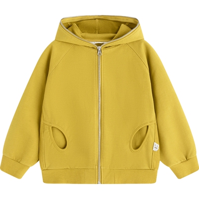 播broadcute童装男女童造型酷感宽松正肩圆领拉链外套KEQ3W424