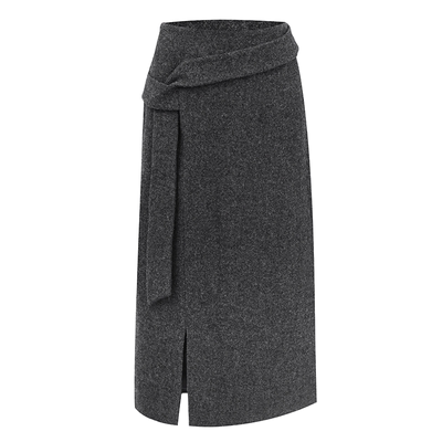OREQUO秋冬新款羊毛半身裙