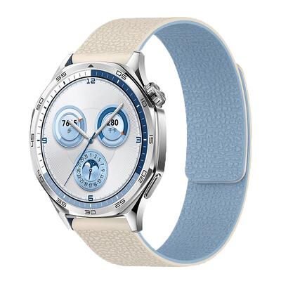 适用小米watch5表带s5荔枝纹磁吸