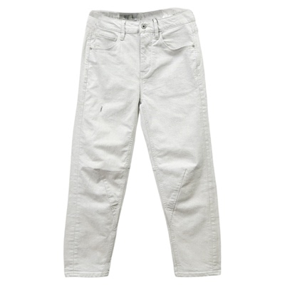 闭眼入男女同款锥形裤气质白牛仔