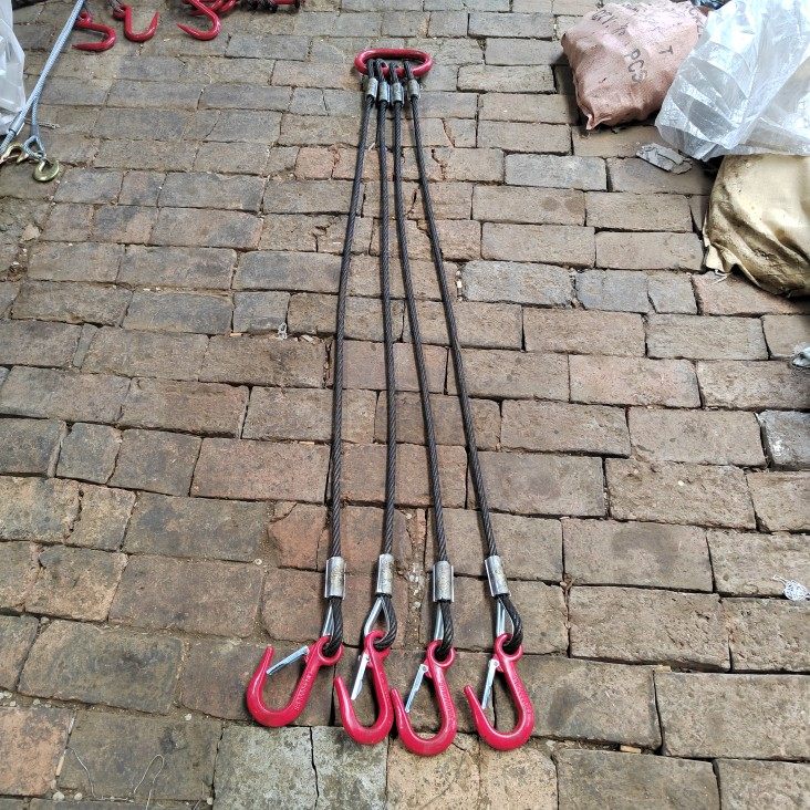 钢丝绳吊装索具多腿吊索一拖四钢丝绳套搬运起吊作业配件行吊工具_虎窝淘
