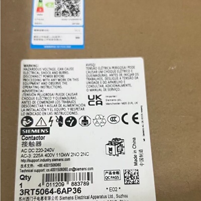 议价3RT5064-6AP36 220-240V 全新西门子接触器 代替3RT1064-6AP3