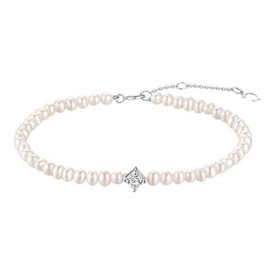 【天然淡水珠】Cevol新奢钻石 Pearl系列18K金轻奢珍珠钻石手链女