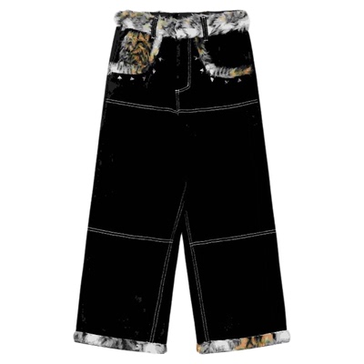 GameOne蛇華baggy直筒牛仔裤