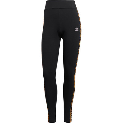 Adidas/阿迪达斯正品三叶草新款女子豹纹休闲运动紧身长裤 HB4767