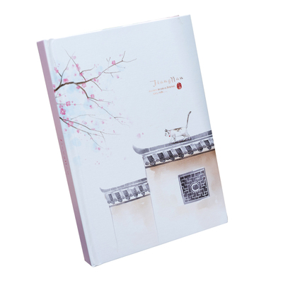 中式猫咪彩页硬记本便携手账礼物