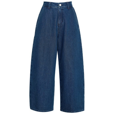 夏莫卡时髦藏肉弧形九分牛仔裤