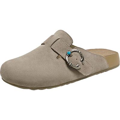 TATA他她女鞋复古勃肯鞋春季新款百搭厚底外穿拖鞋穆勒鞋CUG01CM5