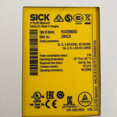 询价-西克SICK安全继电器FX3-XTDI80002，未封