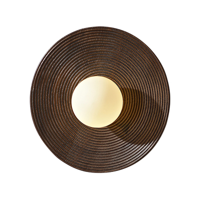 日式复古侘寂风实木壁灯