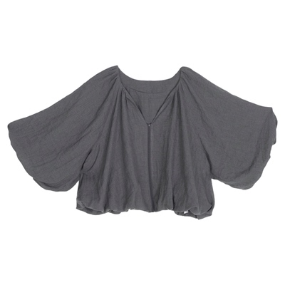 studio CLIP 外套女2026夏季新款泡泡七分袖短款拉链外套665176