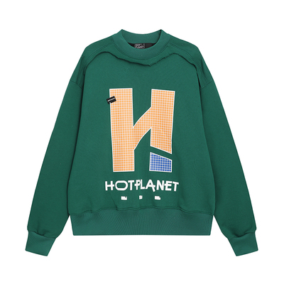 hotplanet绒面发泡印纯棉卫衣