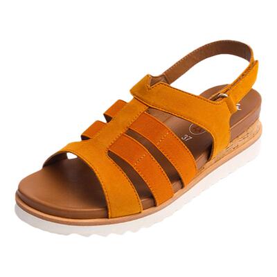 ara德国鹦鹉舒适女鞋 夏季一字型搭扣露趾低跟凉鞋 G楦22S28218