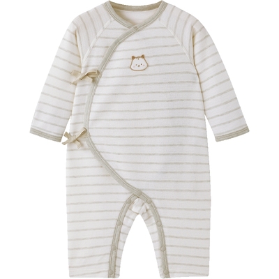 【商场同款】英氏婴儿衣服秋季长袖新生儿连体衣秋季款哈衣和尚服